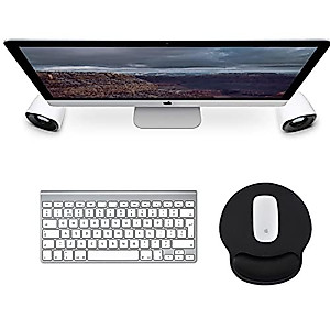 eulps Mouse Pad Wrist Support, Ergonomic Gel Mouse Pad with Wrist Rest, Comfortable Computer Mouse Pad for Laptop, Pain Relief Mousepad with Non-Slip PU Base (Black)