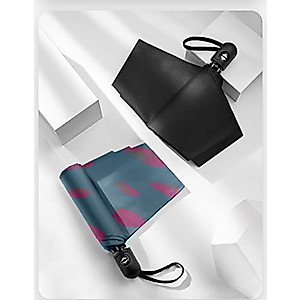 SIEPASA Automatic Travel Compact Umbrella-Small Folding Compact Travel Umbrellas for Rain, Lightweight Small Portable Umbrella, Small Sun & Rain Windproof Umbrella, Gifts for Girls Women Tennagers.(Black)