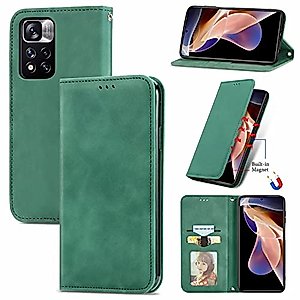 YBROY Case for Motorola ThinkPhone, Magnetic Flip Leather Premium Wallet Phone Case, with Card Slot and Folding Stand, Case Cover for Motorola ThinkPhone.(Green)