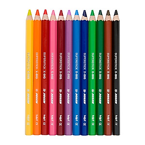 JOLLY X-Big Jumbo Colored Pencils; Set of 12, Perfect for Special Needs, Art Therapy, Pre-School and Early Learners, Multicolor (3099-0001)