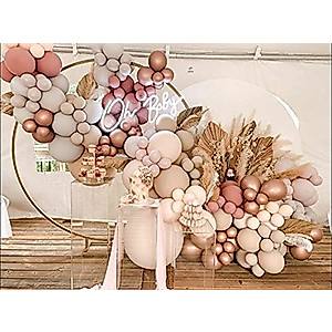 Longwu Balloon Arch Garland Kit,Blush Nude Apricot Party Balloons Decoration Set for Retro Boho Wedding Baby Shower Bridal Engagement Anniversary Graduation Birthday Decorations