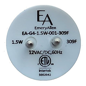 Vista Landscape Lighting Lamp LED T3 / G4 12V 2.5 Watts Warm White 2900K Dimmable Bulb LNT3-2.5-W-G-LED 20 W Equivalent LNT3-G-LED 9-15 VAC/VDC Emery Allen LNG4-150-W-LED 1.5W 3000k