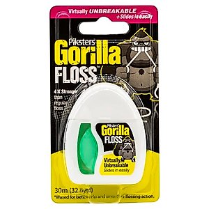 Piksters Gorilla Extra Strong Fine Thread Scrubbing Dental Floss. 30m