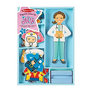 Melissa & Doug Julia Magnetic Dress-Up Wooden Doll Pretend Play Set (25+ pcs)