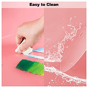 4PCS Paint Pallet Clear Premium Acrylic Paint Palette, Easy Clean Transparent Non-Stick Upgrade Paint Tray Palette, Good for Acrylic or Oil Painting Palette