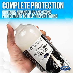 Optimum Opti-Bond Tire Gel – 32 oz., Long Lasting Tire Dressing; Water Based Tire Gel Spray; Vinyl, Plastic, Tire and Trim Dressing; Great for Tire Shine, Vinyl Trim Care, and Dashboard Protection
