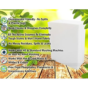 Super Wow Laundry Detergent Sheet - Fresh Scent - No Plastic Jug up to 72 Loads, Liquidless