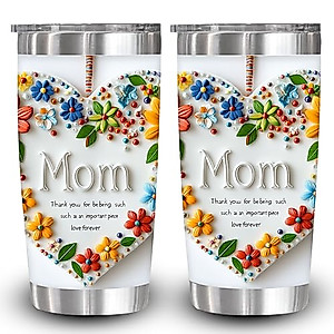 FOCIUZTA 20oz Vibrant Floral Tumbler with lid, Travel Coffee Cup, Ideal for Easter, Mother Day, and birthday gifts