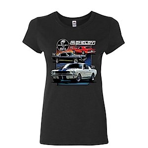 Ford Mustang Shelby GT350 GT500 Women's T-Shirt American Muscle Cars Shirt Black Medium