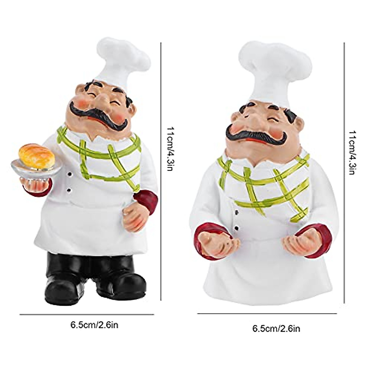 Yosoo Wall Hook Cartoon Chef Figurine Self‑ACreative Cartoon Hook dhesive Hanger Hotel Dining Room Bedroom Kitchen Decoration(BS081/82)
