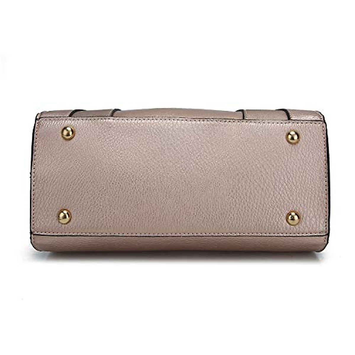 MKF Crossbody Satchel Bags for Women - PU Leather Pocketbook Handbag - Shoulder Strap, Lady Top Handles Purse Mustard