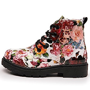 GUOCHENXY Kids Boots - Big Kid, Unisex, White, Size 2.5