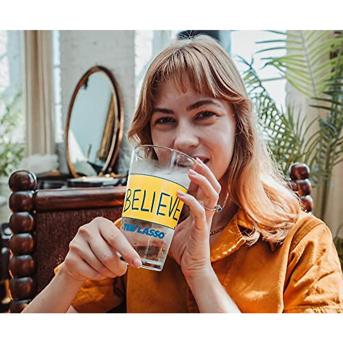 Silver Buffalo Ted Lasso Believe Pint Glass | Holds 16 Ounces