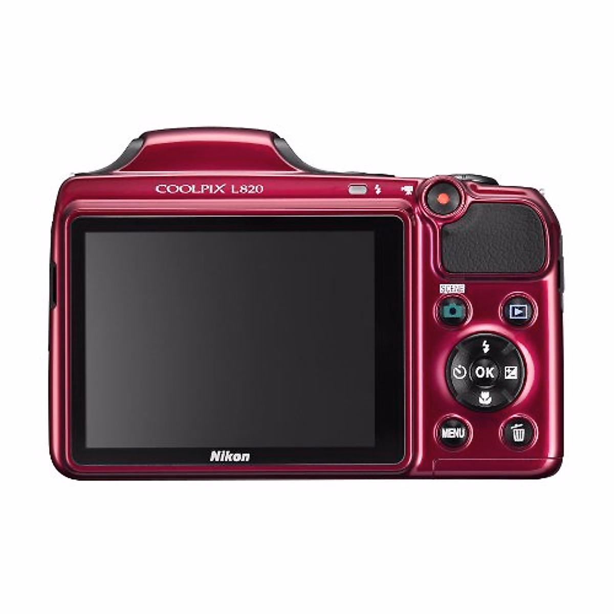 Nikon COOLPIX L820 16 MP CMOS Digital Camera with 30x Zoom Lens and Full HD 1080p Video (Red) (OLD MODEL)