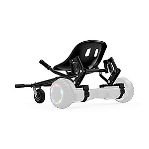 Jetson JetKart 2.0 Universal Hoverboard Attachment, 6" Tire, Bucket Seat, Adjustable Footrest Accommodates Most Heights, Ages 12+, Black, JKAR20-BK