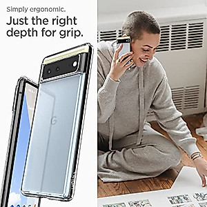 Spigen Ultra Hybrid [Anti-Yellowing Technology] Designed for Google Pixel 6 Case (2021) - Crystal Clear