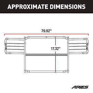 ARIES 4076-2 1-1/2-Inch Polished Stainless Steel Grille Guard, No-Drill, Select Hummer H2