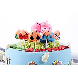 Funny Bikini Birthday Candle, Bachelor Party Cake Candles Cake Topper Decor, 10-Pack 2.5 inch Celebration Party Candle