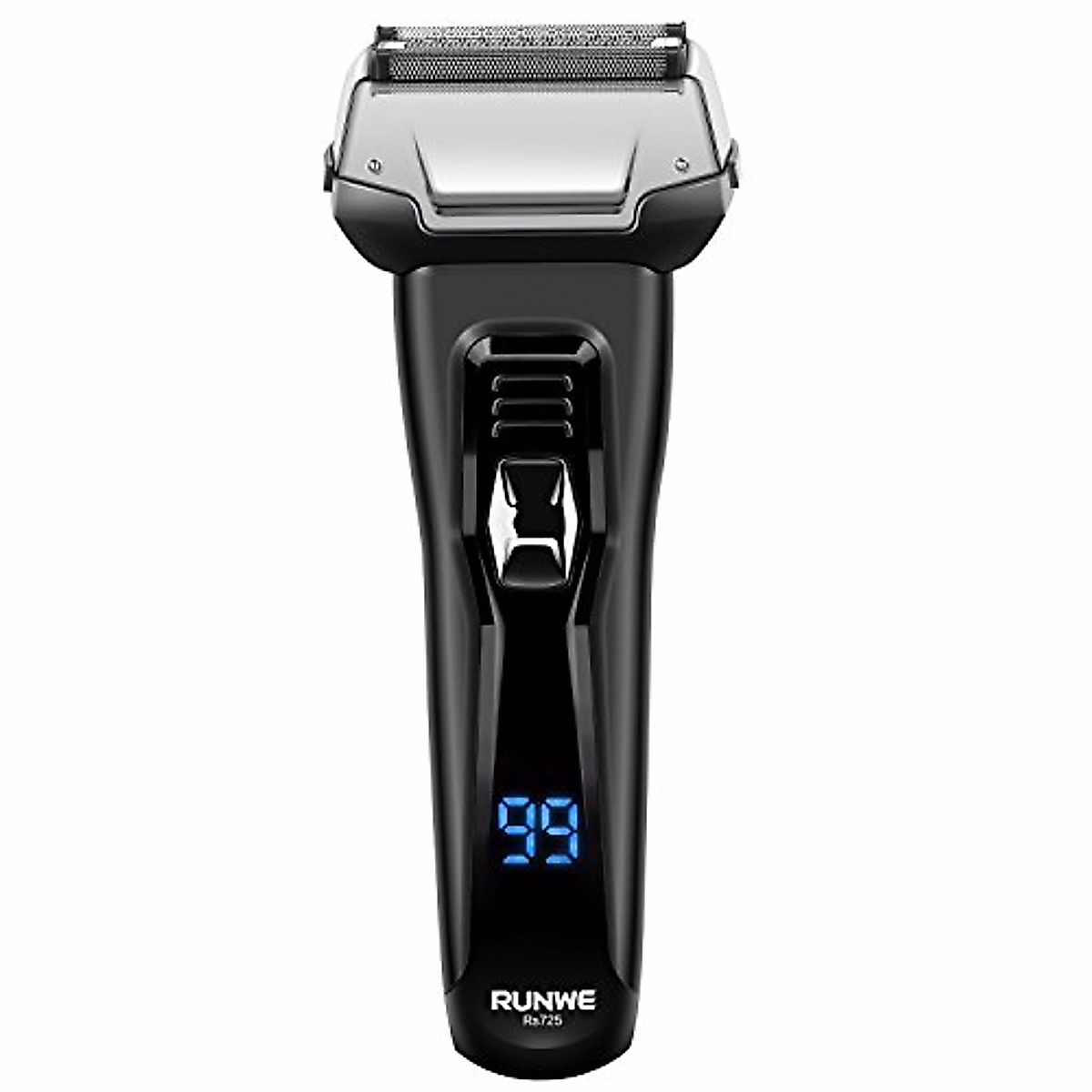 Runwe Rs725 Men's Electric Razor Cordless Foil Shaver with Pop-Up Beard Trimmer and LCD Display for Men Wet/Dry Shaving