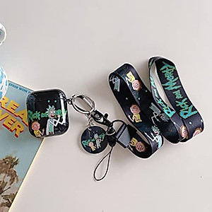 NOLEGA Fancy Funny Friendly Gestures and Unique IMD Process TPU Soft AirPods Case, Personalised with Cartoon Lanyard Keychain AirPods 1/2 Case Cover
