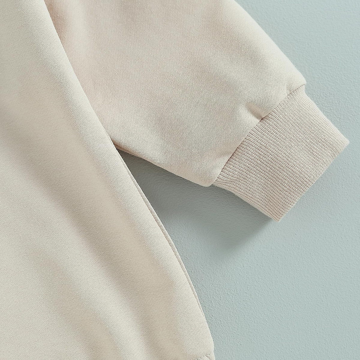 Newborn Baby Girl Clothes Long Sleeve Letter Print Sweatshirt Romper Oversized Bubble Onesie Fall Winter Clothes (B-Apricot, 0-6 Months)