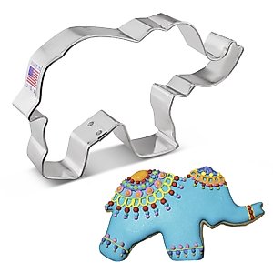 Elephant Cookie Cutter 5.25" Made in USA by Ann Clark