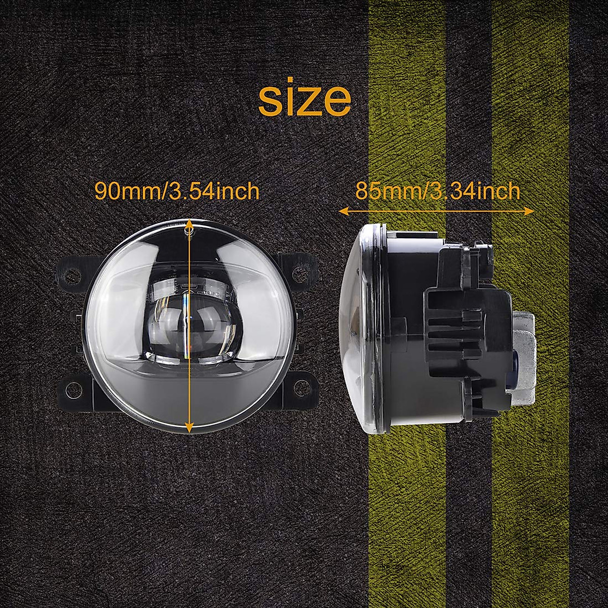 New Generation Led Fog Light Retrofit Upgraded For Ford Focus Escort Edge Ecosport Explorer Raptor C-MAX FIESTA FUSION Ranger Taurus X TRANSIT TOURNEO 2010 2011 2012 2013 14 15 16 17 2019 20 2021 22