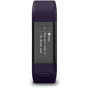 Garmin Vivosmart HR+ Activity Tracker Regular Fit, Imperial Purple (010-N1955-37) - (Renewed)