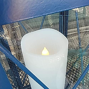 6" Outdoor Battery Operated Candle Waterproof Led Pillar Lights Flickering Flameless Candles with Timer Realistic Fake Electric Pillars for Lantern Garden Wedding Halloween Christmas Decorations,White