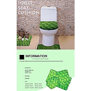Coloranimal You are My Sunshine Sunflower Design Home Decoration 3 Piece Set U-Shaped Toilet Mat+Area Rug+Toilet Lid Covers