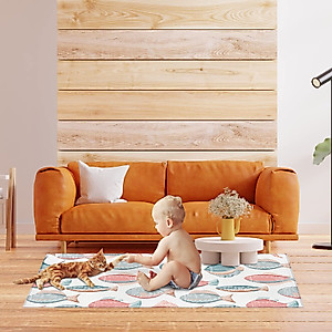 Womenfocus Kitchen Mats for Floor, Japanese White Hand Drawn Fish Kitchen Rugs, Kitchen Organization Non-Slip Kitchen Mat, Anti-Fatigue Mat Kitchen Floor Mats, Kitchen Decor Runner Rug