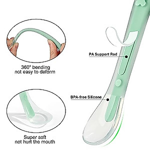 7 in 1 Bottle Brush Set-Travel Brush Cleaner Kit with Extendable Silicone Bottle Brush,Drying Rack,Nipple Brush,Straw Brush,Soap Dispenser & Storage Box,Baby Travel Essential for Moms (Green)