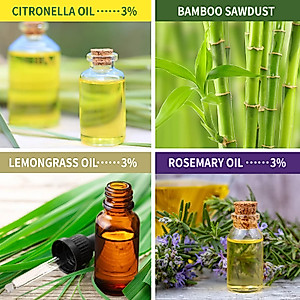 Mosquito Repellent Incense Stick Outdoor 100% Natural 40 Pcs Mosquito Sticks with Natural Lemongrass and Rosemary Oil Non Toxic and DEET Free Made with Plant Based Ingredients