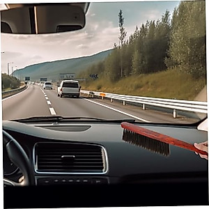 MUCKLILY Long Handle Bed Brush Brushes Cleaning Brush Broom Dusting Brush Sofa Dust Brush Upholstery Brush Car Brush Clothes Brush Bench Brush Hand Brush Dust Remover Brush Brown Wood