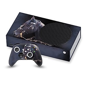 Head Case Designs Officially Licensed Simone Gatterwe Friesian Horse Art Mix Vinyl Sticker Gaming Skin Decal Cover Compatible With Xbox Series S Console and Controller Bundle