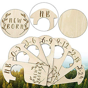 Premium Wood Baby Closet Dividers,Set of 7,from Newborn to 24 Month,Baby Closet Organizers,Nursery Decor,Baby Clothes Organizers (Style-3)