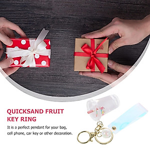 PRETYZOOM Kawaii Liquid Keychain Boba Tea Unicorn Keychain Floating Liquid Quicksand Milk Tea Keychain Lucky Bottle Keychain for Women