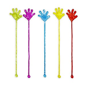 Marwills 40 Pcs Sticky Hands, Wacky Fun Stretchy Glitter Sticky Hands for Kids, Sensory Fidget Toy in 5 Assorted Colors, Sticky Hand Toys for kid’s class decoration, Party Favors, Birthday Parties