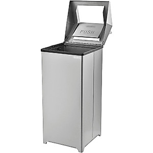 Global Industrial 24 Gallon Stainless Steel Swing Top Receptacle