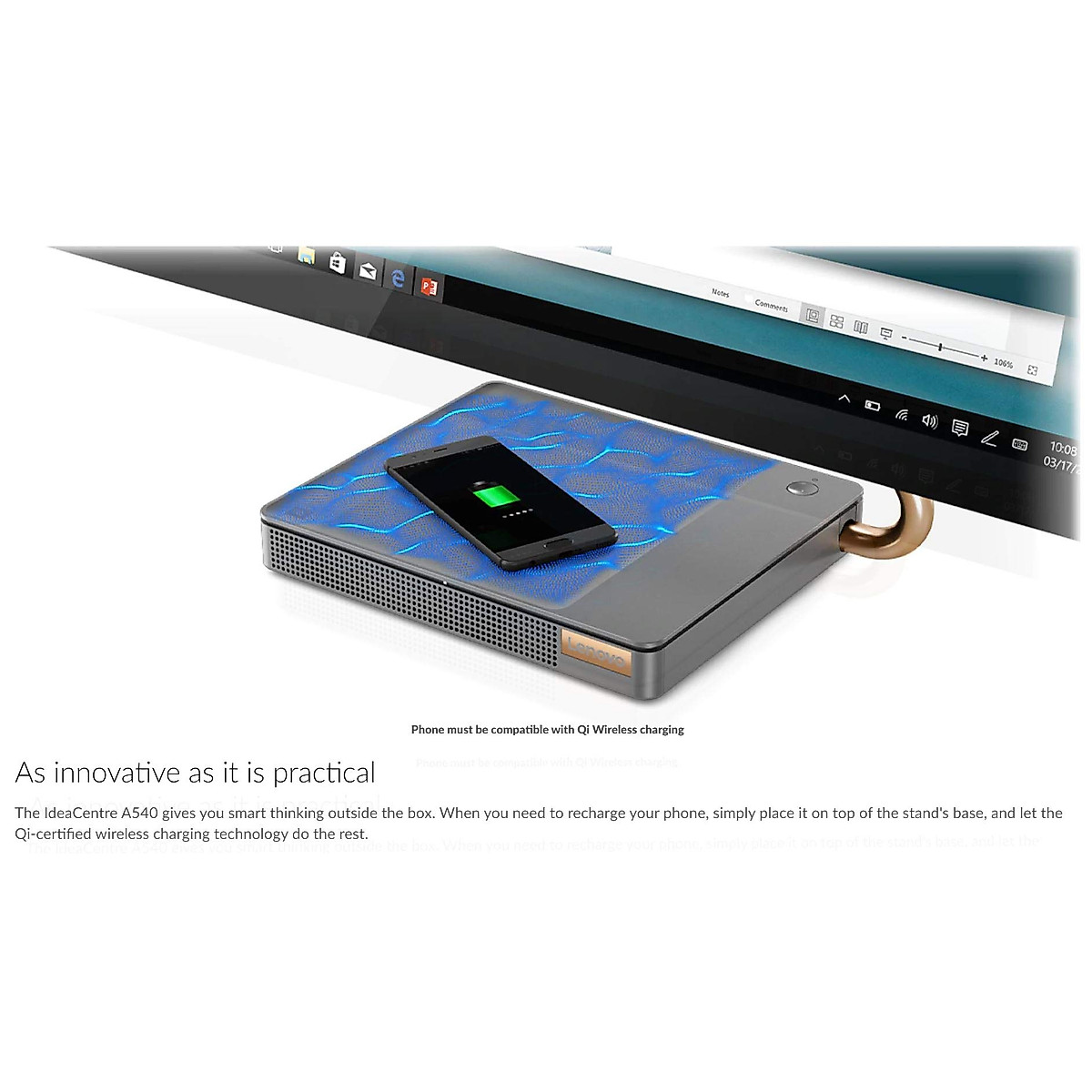 Lenovo Ideacentre 27" QHD Touchscreen All-in-One PC with 16GB DDR4 RAM, 512GB PCIe SSD, Intel 8 Core i7-9700T Processor up to 4.3 GHz, Windows 10 Home