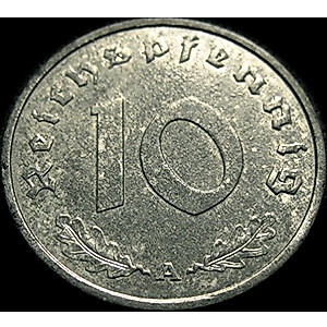 Authentic Germany Third Reich 10 Pfennig Coin World War II