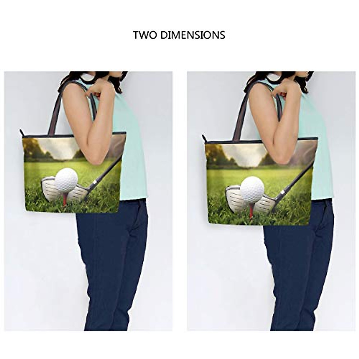 QMXO Sport Ball In Hole Golf Handbags and Purse for Women Tote Bag Large Capacity Top Handle Shopper Shoulder Bag