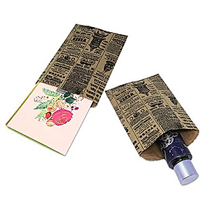 100 6x9 Newspaper Print Paper Kraft Bags,Vintage Style Newsprint Favor Craft Bags (Print ads Will Vary)