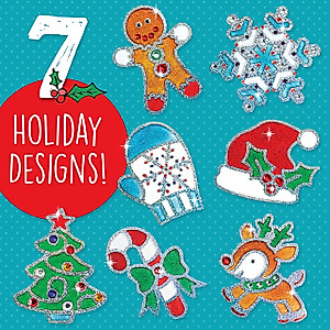 Creativity for Kids Holiday Easy Sparkle Window Art Craft Kit: Create 7 Window Art Designs, Holiday Crafts, Christmas Crafts for Kids Ages 6-8+, Christmas Activities for Kids