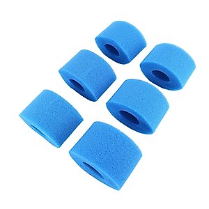 RAWARS 6Pcs Pure Spa Reusable Washable Foam Hot Tub Filter Cartridge S1 Type fit for Intex