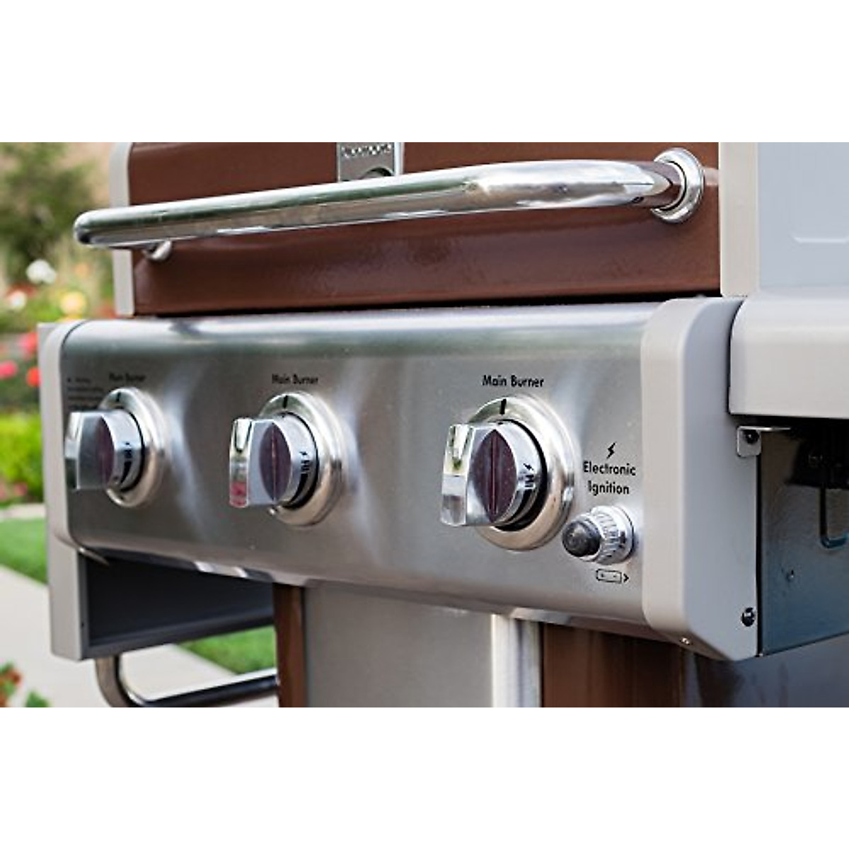 Kenmore 3 Burner Outdoor Patio Gas BBQ Propane Grill in, Mocha