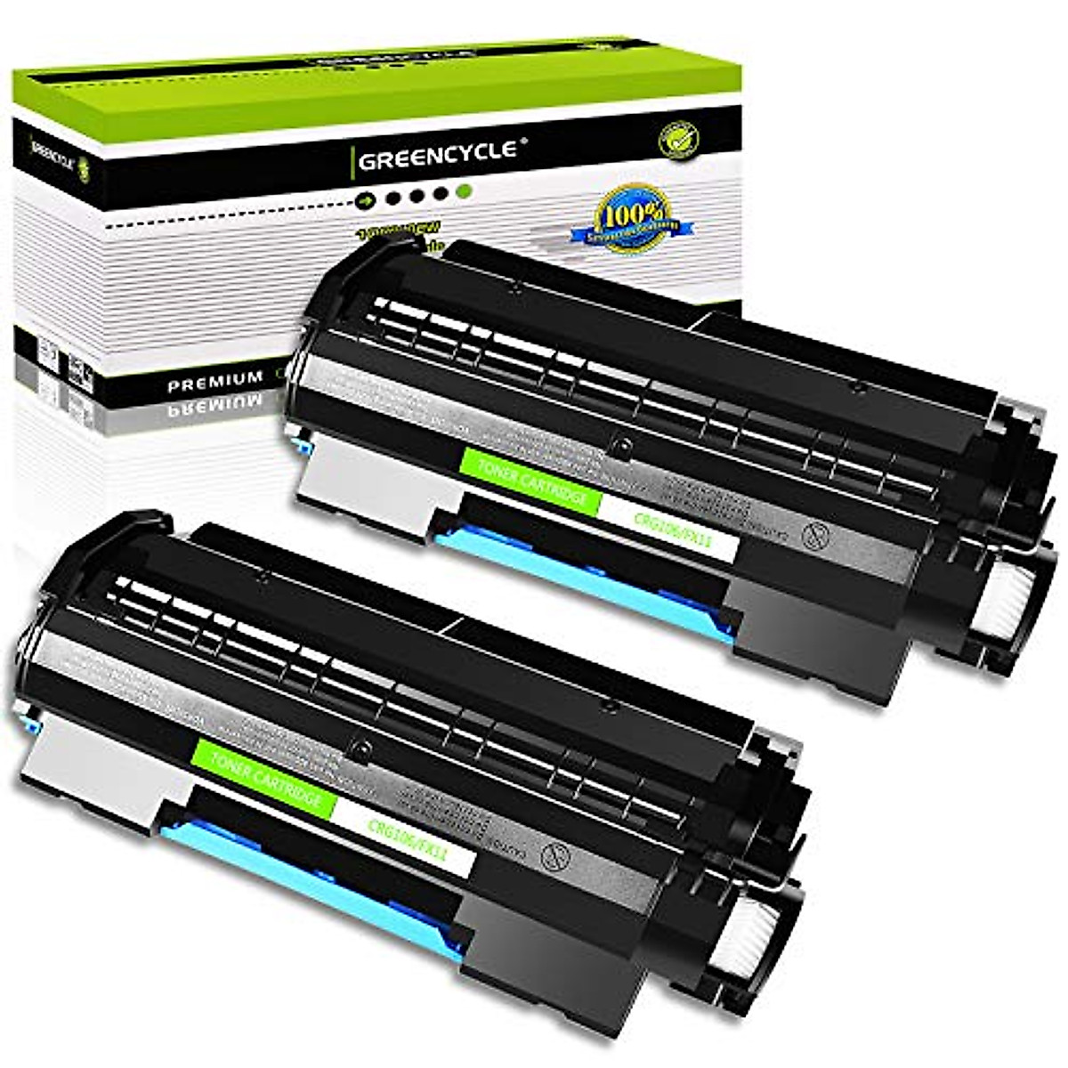 GREENCYCLE 2 PK Compatible Toner Cartridges Replacement for Canon C106 CRG 106 0264B001AA Black Use in imageClass MF6530 MF6540 MF6550 Printer ( 5000 Yield per Toner )