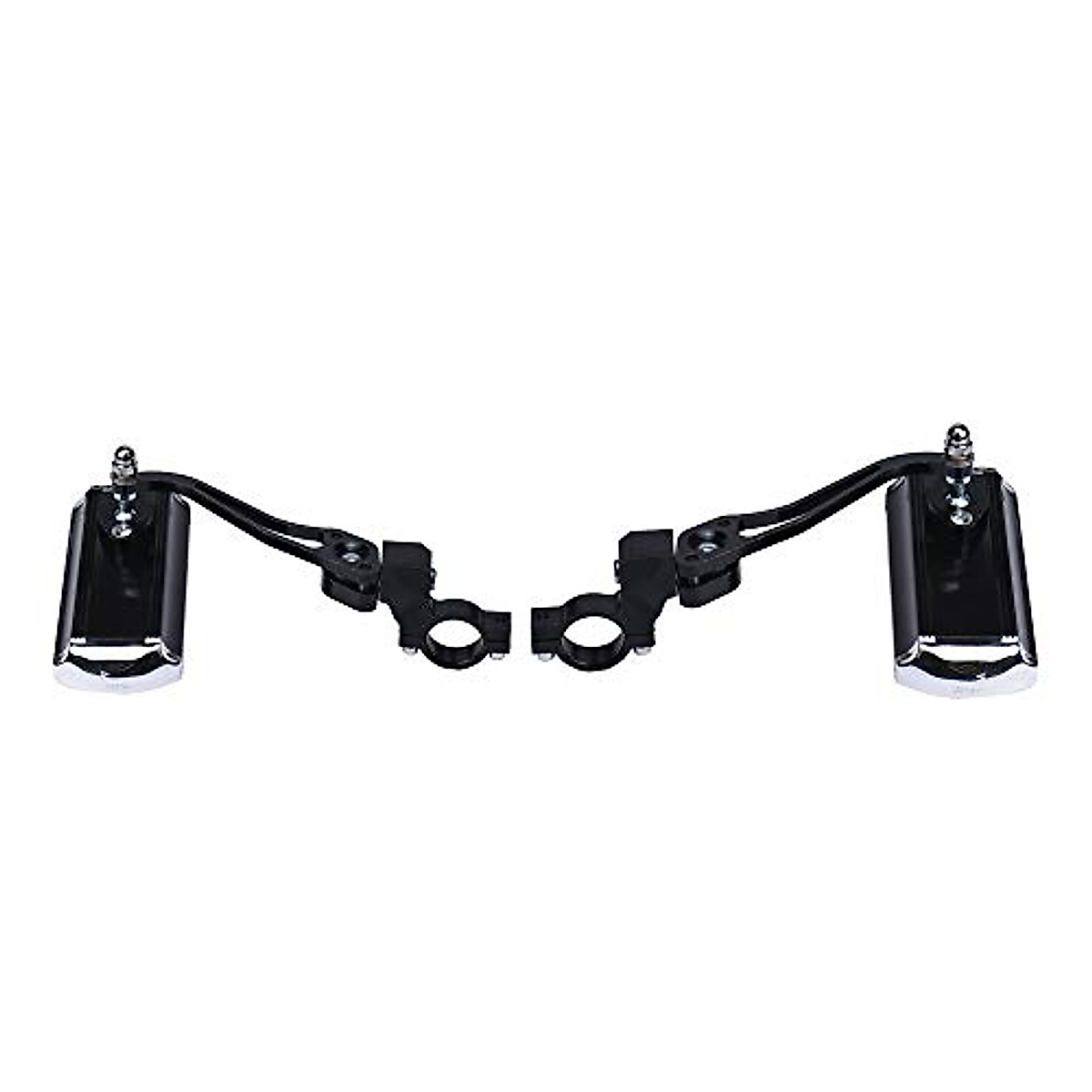 Toxz Pair Aluminum Bike Mirror Mountain Bicycle Rearview Mirrors with Bases,Handlebar End Rear Back View Mirrors,360° Rotate,Large Lens