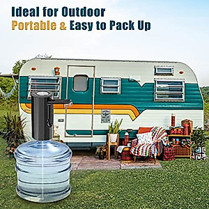 5-Gallon Water Bottle Pump Dispenser: YISH Electric Water Dispenser for Bottled Water Foldable Drinking Water Pump USB-Charging Water Bottle Dispenser Automatic Water Gallon Pump