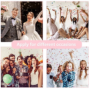 Pink Confetti Party Confetti Cannon, 6 Pack Mini Party Poppers Pink Confetti Cannon Shooters Biodegradable Confetti for Wedding Kids Birthday Party Supplies